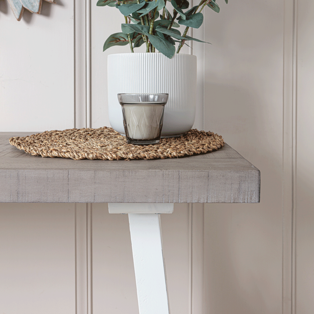 White and grey console table store