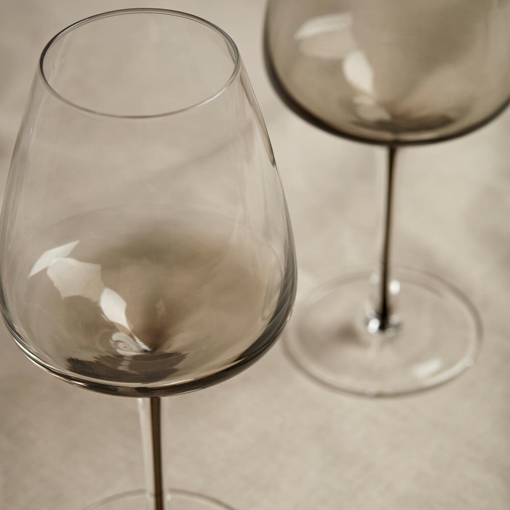 Shop Melbury | Red Wine Glass, Smoke Glass | Inside Out Living